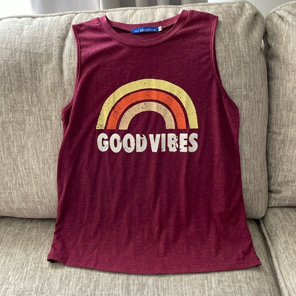 irisgod | Tops | Good Vibes Tank Bought Off Amazon | Poshmark